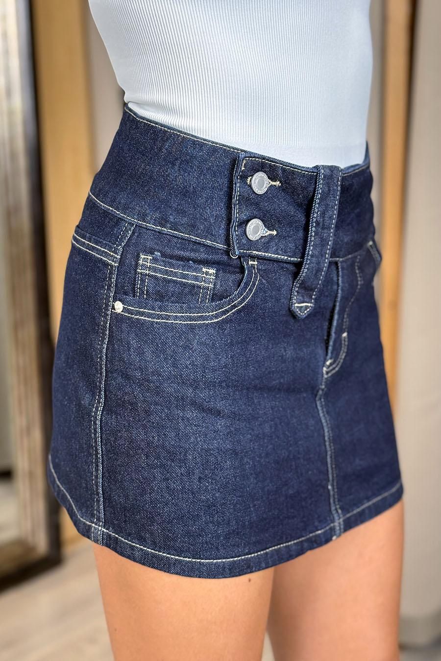 Minifalda tejana azul denim — Brighty&co