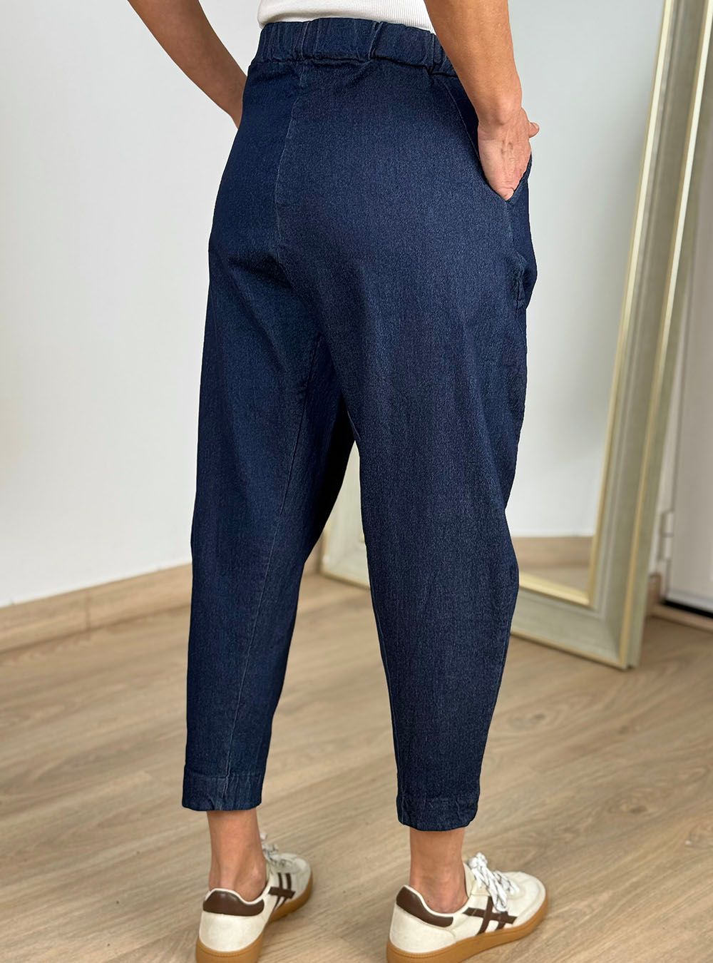 Pantalón balloon tencel azul — Brighty&co